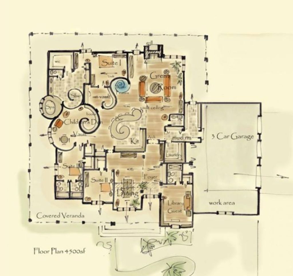 Artistic house plan, Unique house plans exclusive collection