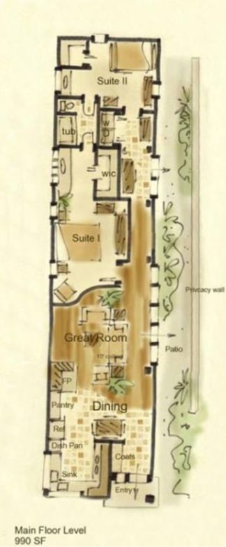 Shot gun house plan unique floor plan