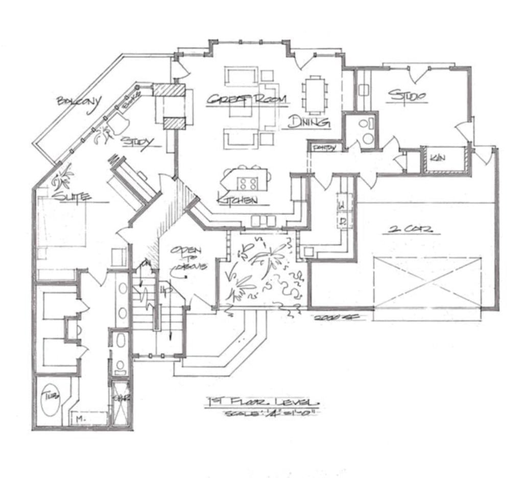 U Shaped House Plan - Unique House Plans